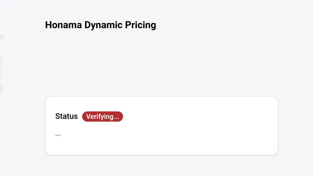 HONAMA Dynamic Pricing