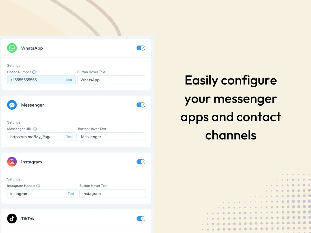 Contact Button WhatsApp & more